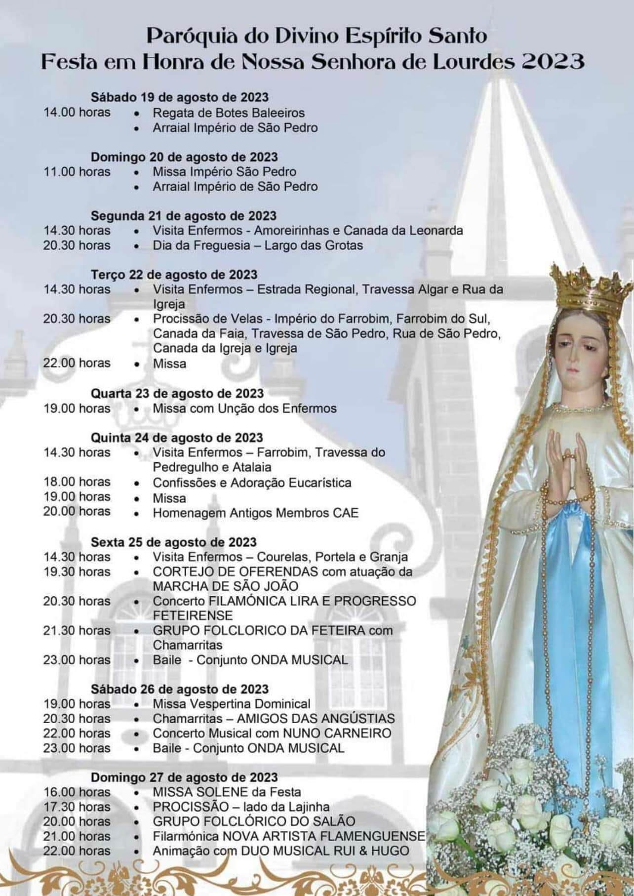 Nossa Senhora de Lourdes Festivities - Feteira - Visit Faial, the best ...